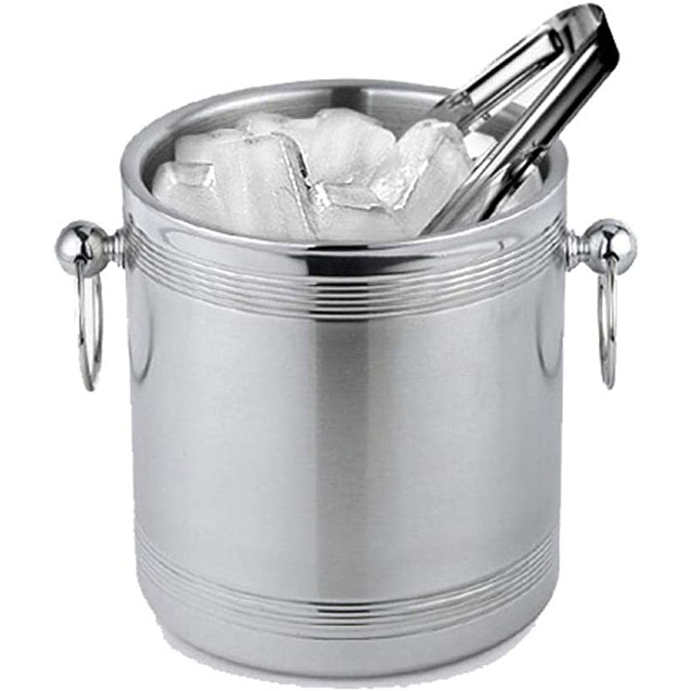 Balde de Gelo Térmico com Tampa em Aço Inox 1L Chanovel - Casa Goianita