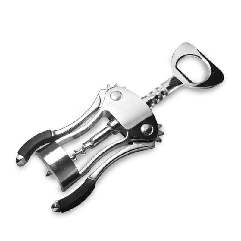 Saca Rolhas Cromado em Metal e Plástico Kehome - Casa Goianita