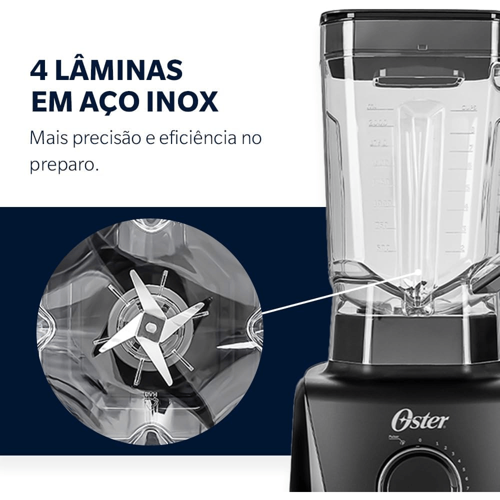 Liquidificador 1400w Full Preto 220v Oster - Casa Design